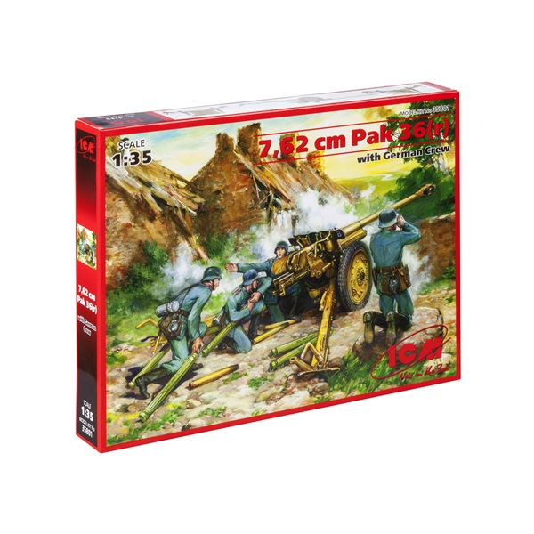 ICM 35801 1/35 7.62cm Pak 36R Gun – Redipak